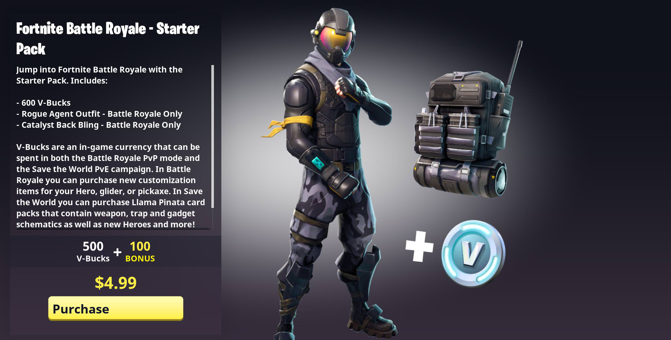Fortnite : Starter Pack, Rogue Agent skin - Breakflip